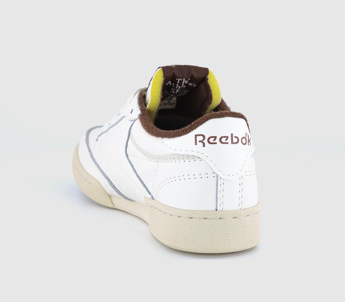 Reebok Club C 85 Vintage Trainers Chalk Alabaster Brush Brown - Unisex ...