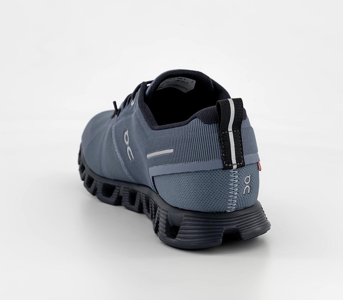 ON Cloud 5 Waterproof Trainers Metal Navy - Men's Trainers