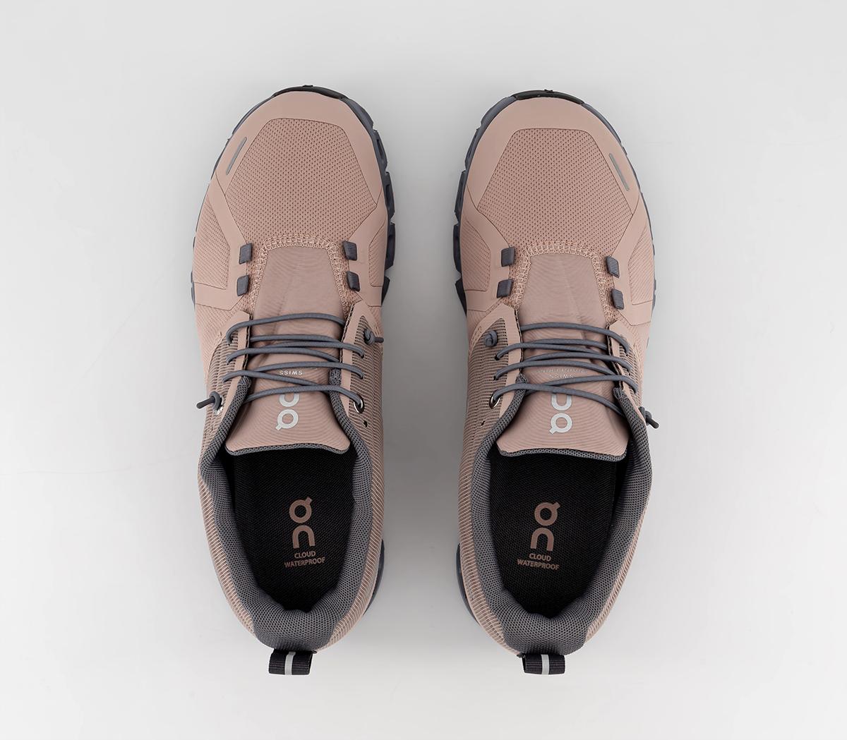 ON Cloud 5 Waterproof Trainers Rose Fossil F - Women's Trainers