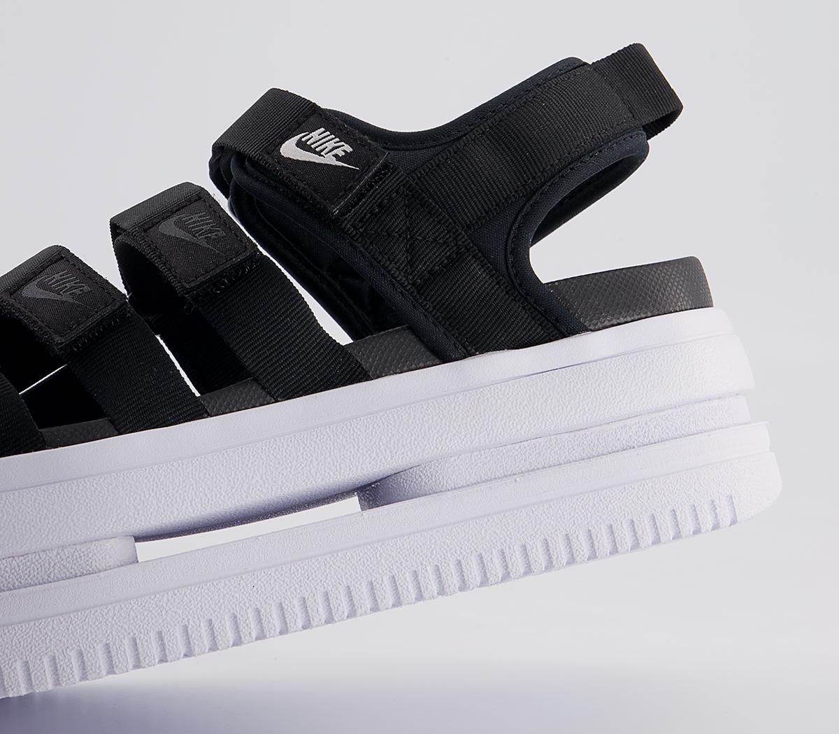 Nike Nike Icon Classic Platform Sandals Black White White - Women's ...