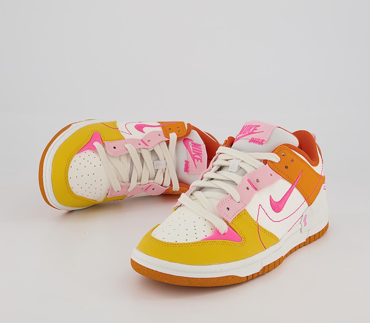 Nike Nike Dunk Low Disrupt 2 Trainers Sail Hyper Pink Solar Flare ...