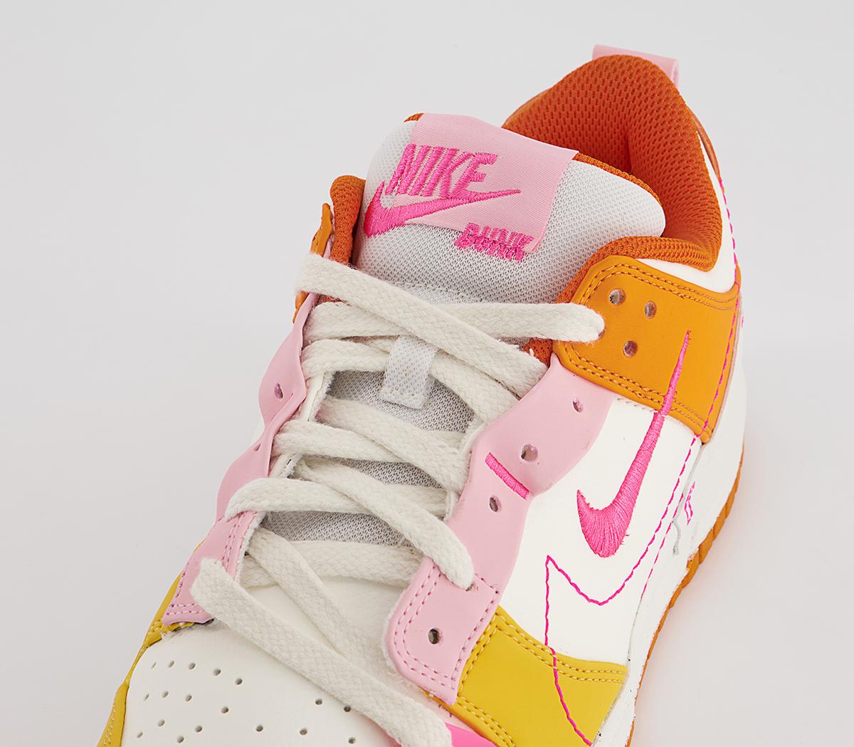 Nike Nike Dunk Low Disrupt 2 Trainers Sail Hyper Pink Solar Flare ...