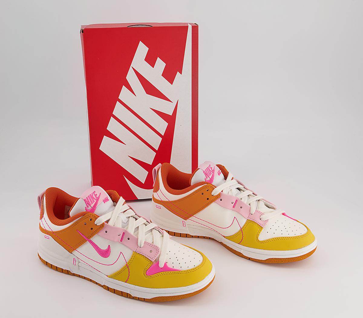 Nike Nike Dunk Low Disrupt 2 Trainers Sail Hyper Pink Solar Flare ...