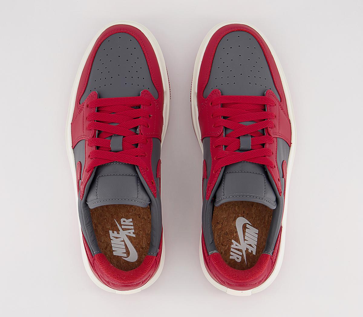 Jordan Air Jordan 1 Elevate Low Trainers Dark Grey Varsity Red Sail ...