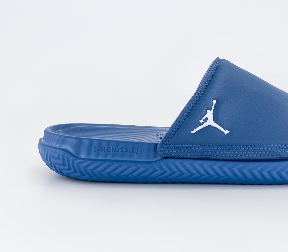 Jordan Jordan Play Sliders True Blue White - Men’s Sandals