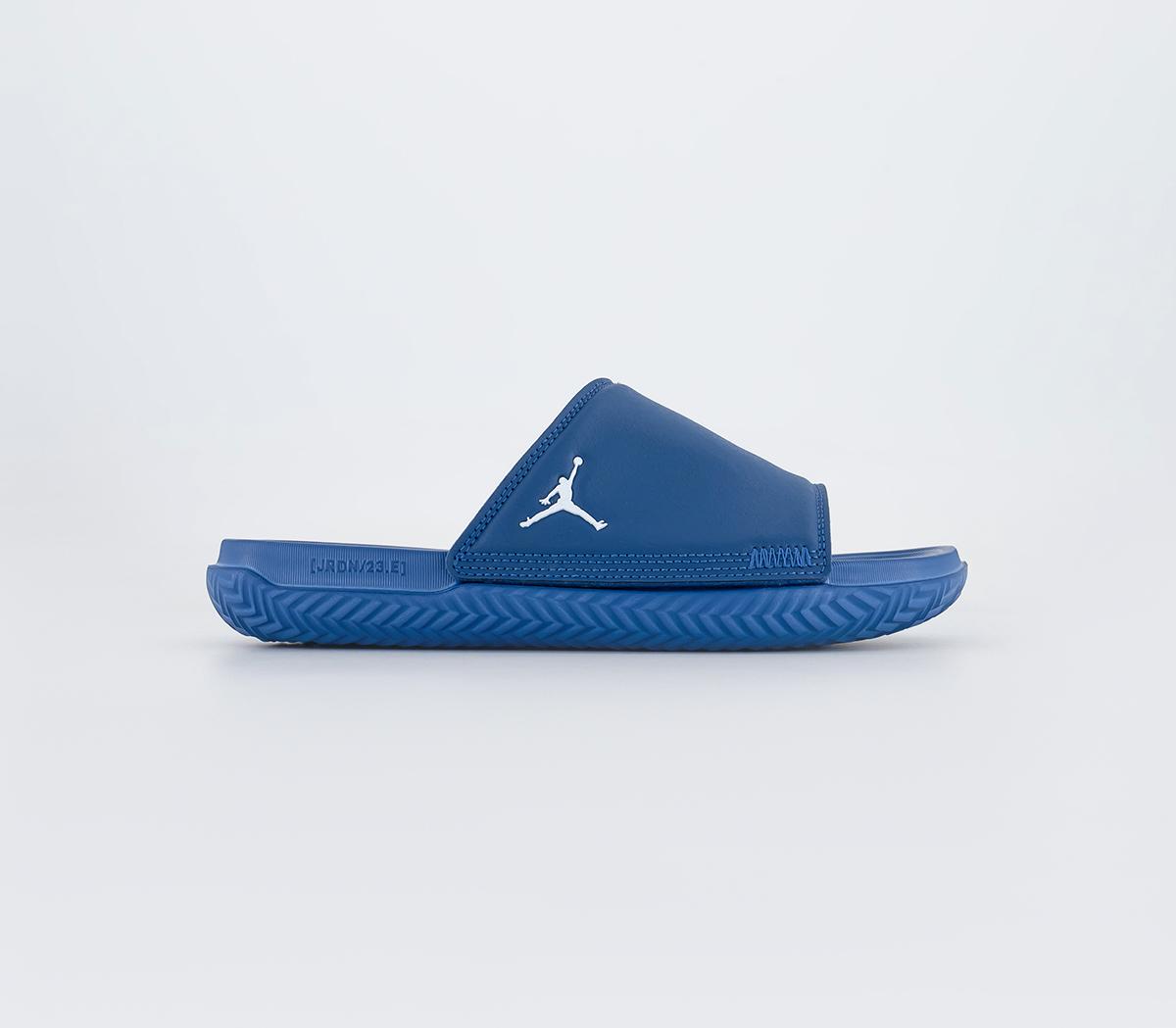 Jordan Jordan Play Sliders True Blue White - Men’s Sandals
