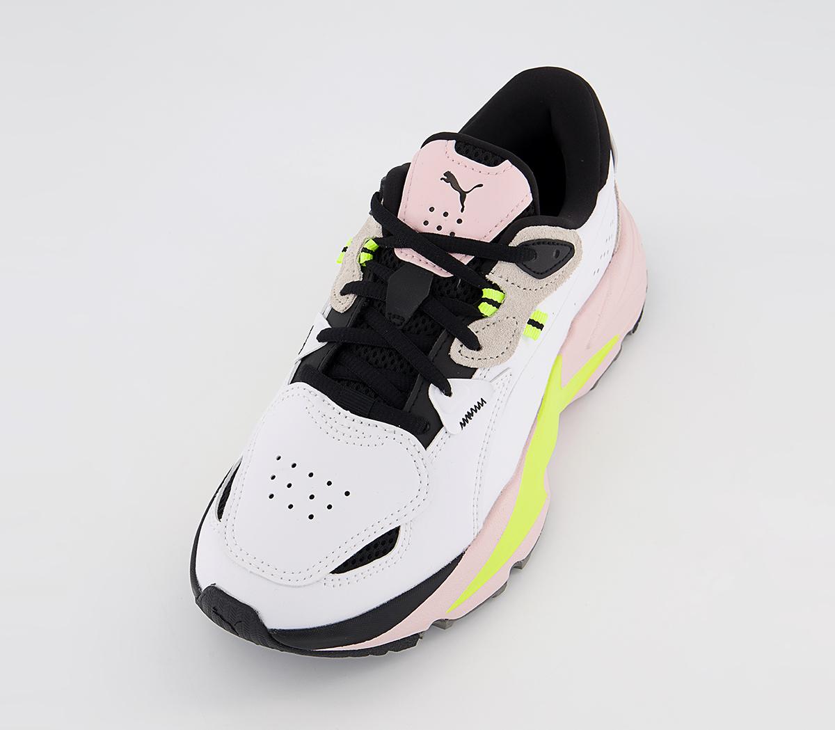 PUMA Orkid Trainers White Black Chalk Pink - Women's Trainers