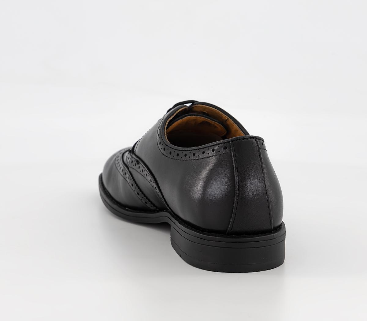 OFFICE Meanest Oxford Brogues Black Leather Black Sole - Men’s Smart Shoes