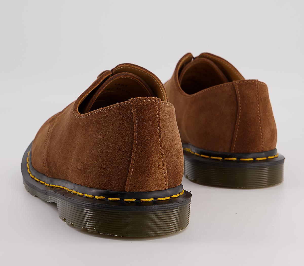 Dr. Martens Archie II 3 Eye Shoes Dark Tan Repello Calf Suede - Men's ...