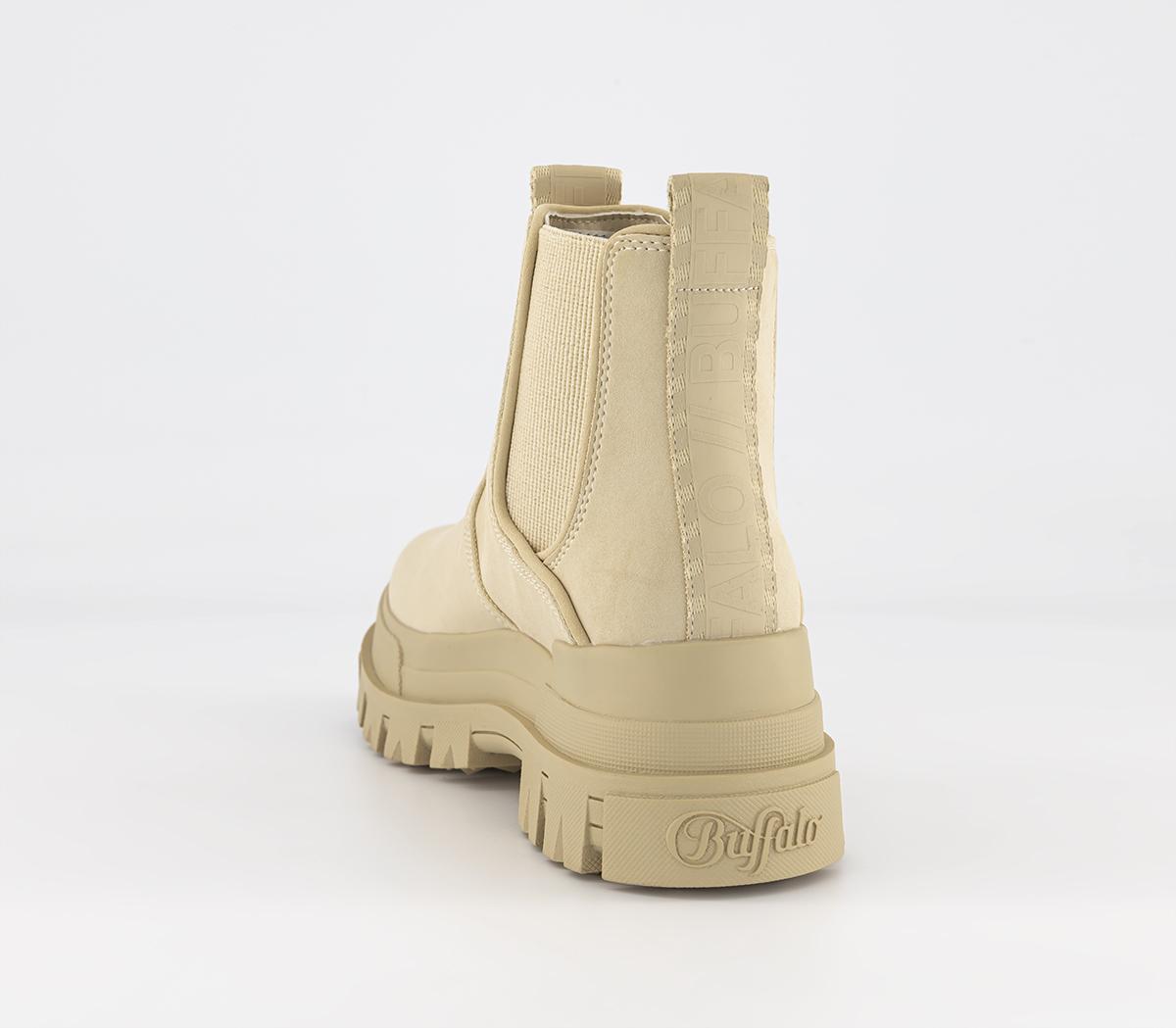 Buffalo Aspha Chelsea Boots Cream - Women's Ankle Boots