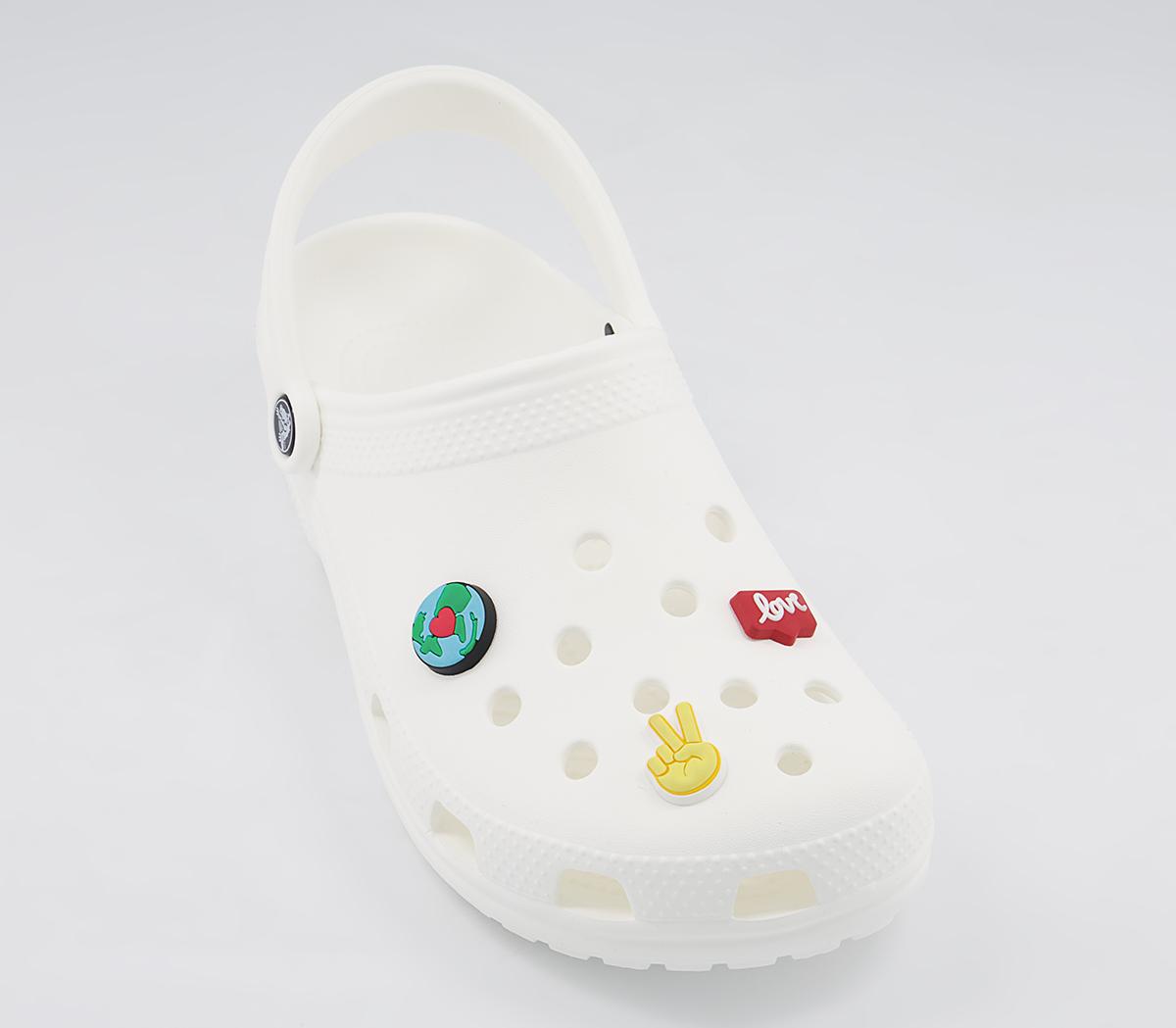 Crocs Peace And Love 3 Pack Jibbitz Multi - Accessories