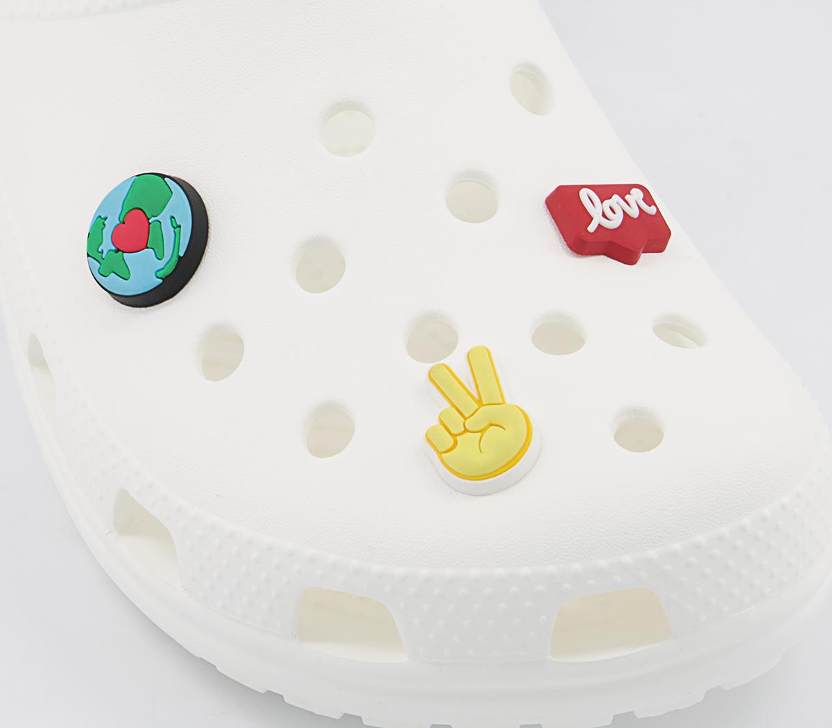 Crocs Peace And Love 3 Pack Jibbitz Multi - Accessories
