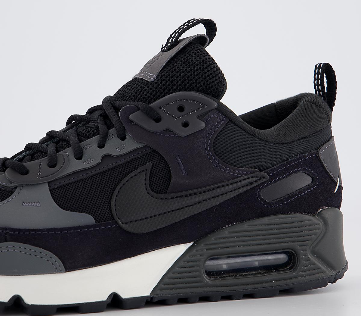 Nike Air Max 90 Futura Trainers Black Black Iron Grey Oil Grey - Women ...