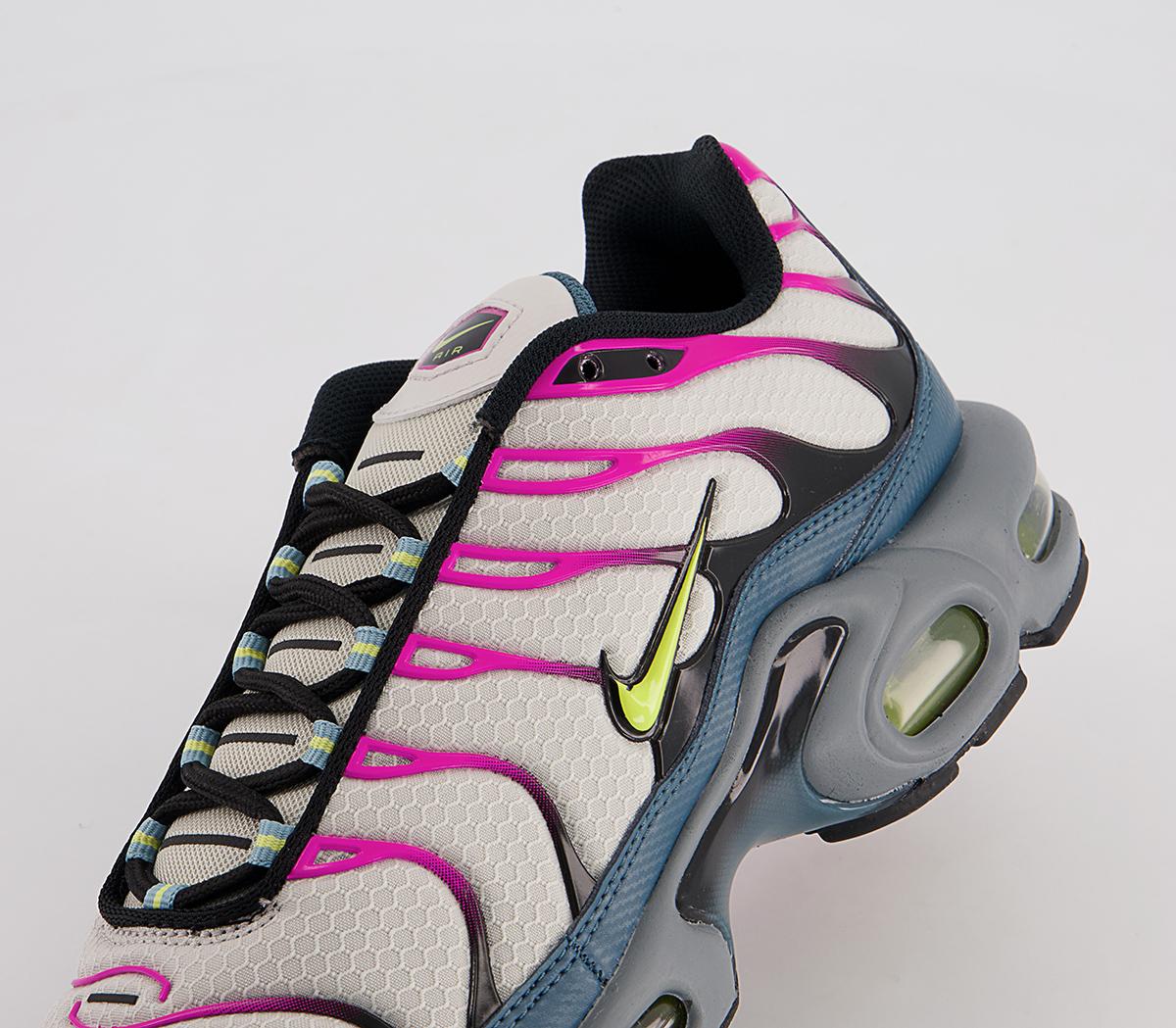 Nike Air Max Plus Trainers Light Bone Yellow Pulse Ash Green - Nike Air Max