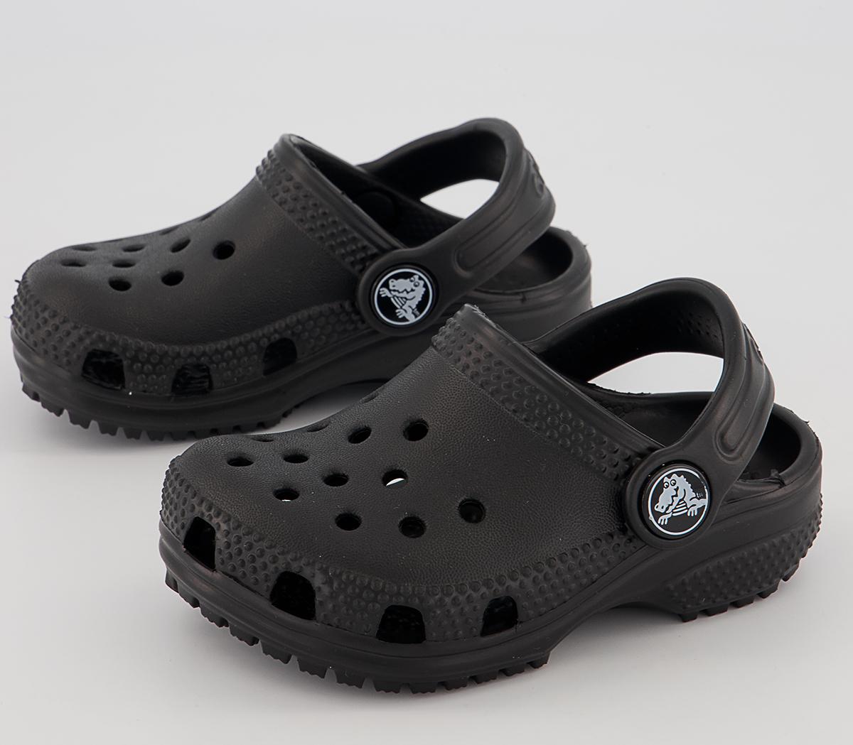 Crocs Classic Kids Clogs Black - Infant Trainers & Shoes