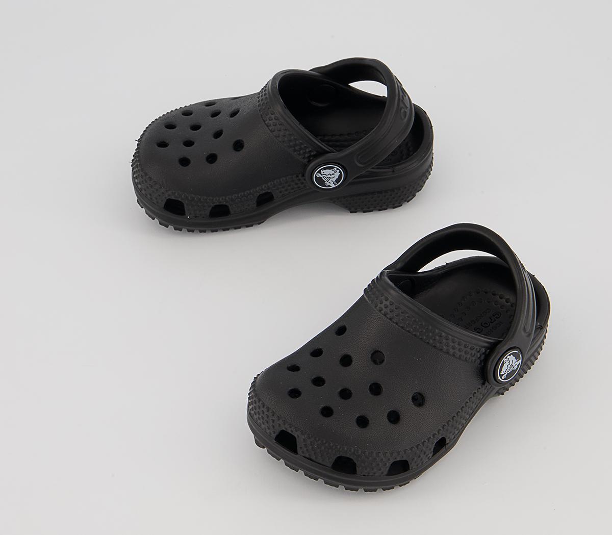 Crocs Classic Kids Clogs Black - Infant Trainers & Shoes