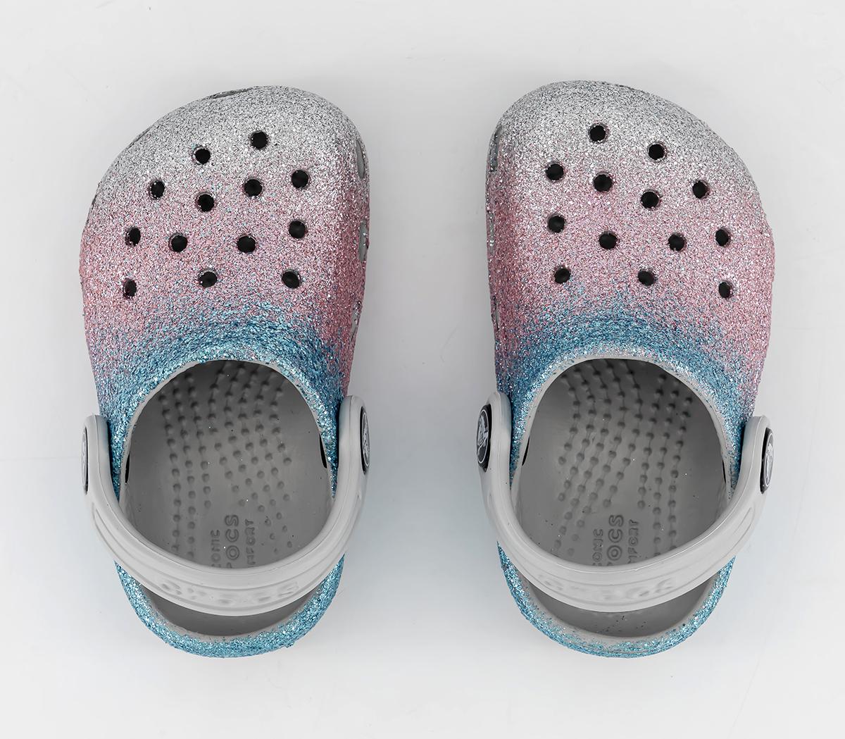 Crocs Classic Toddler Clogs Shimmer Multi Glitter - Unisex