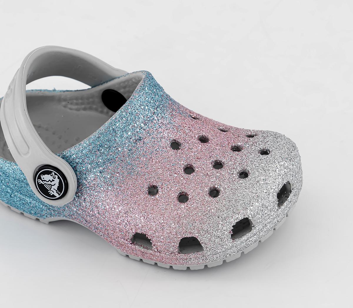 Crocs Classic Toddler Clogs Shimmer Multi Glitter - Unisex