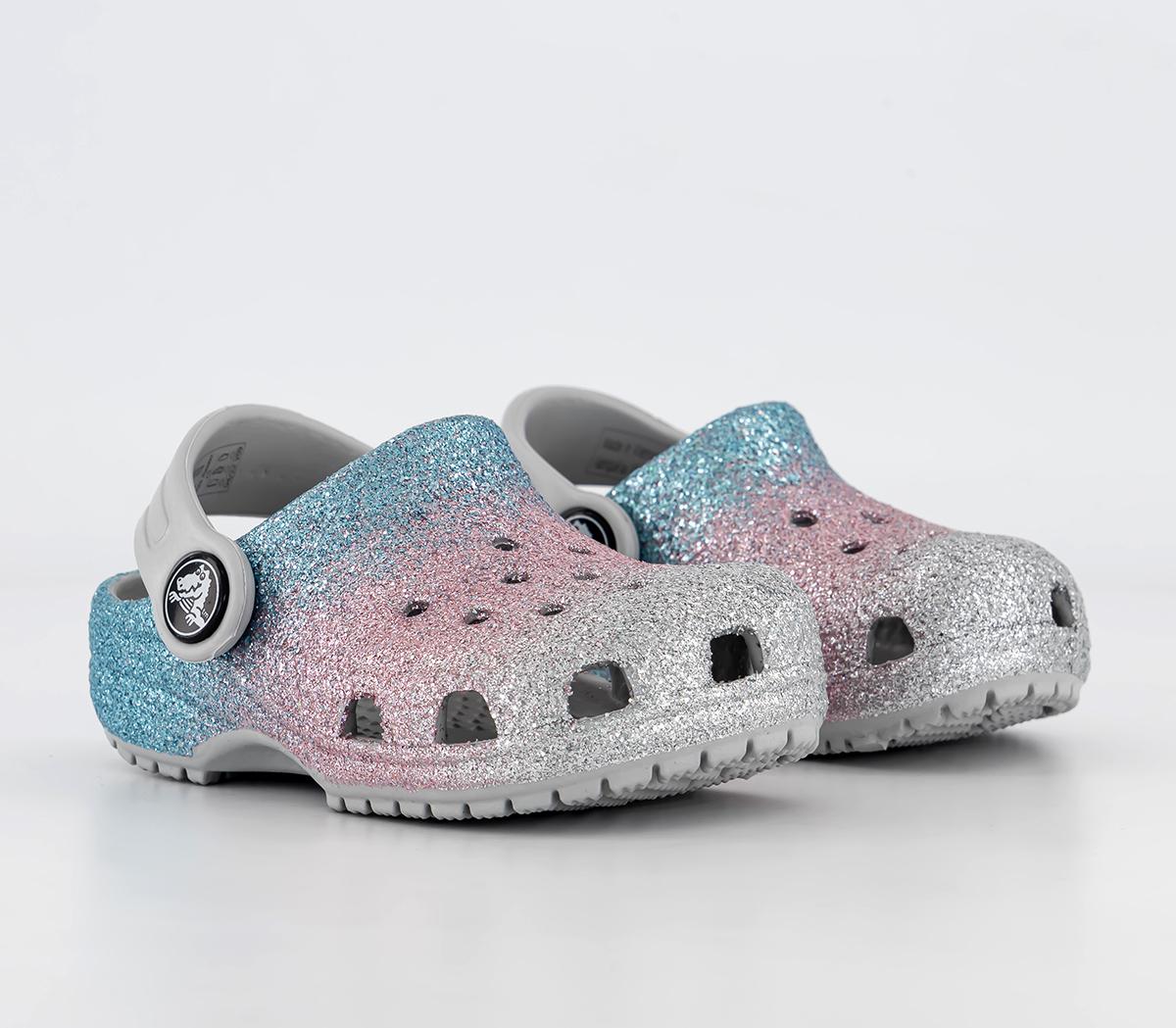 Crocs Classic Toddler Clogs Shimmer Multi Glitter - Unisex