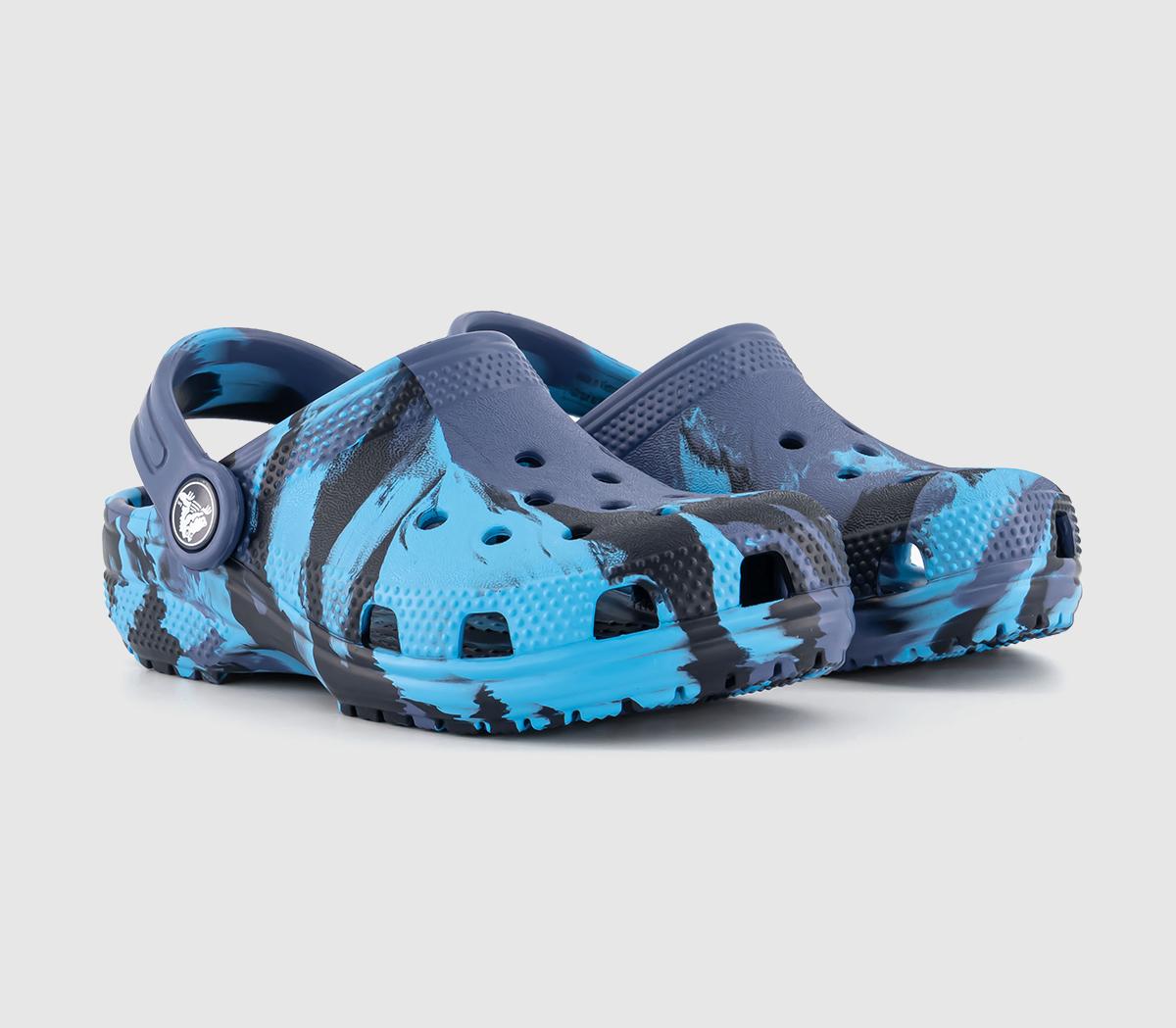 Crocs Classic Clogs K Marbled Navy Multi - Unisex