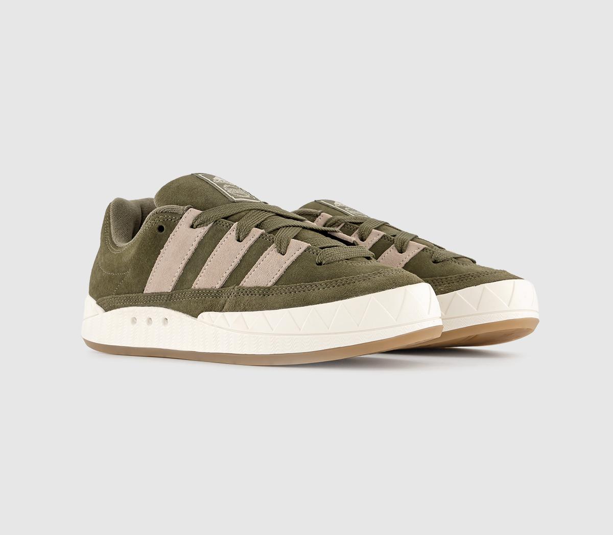 adidas Adimatic Trainers Olive Strata Wonder Beige Off White - Men's ...