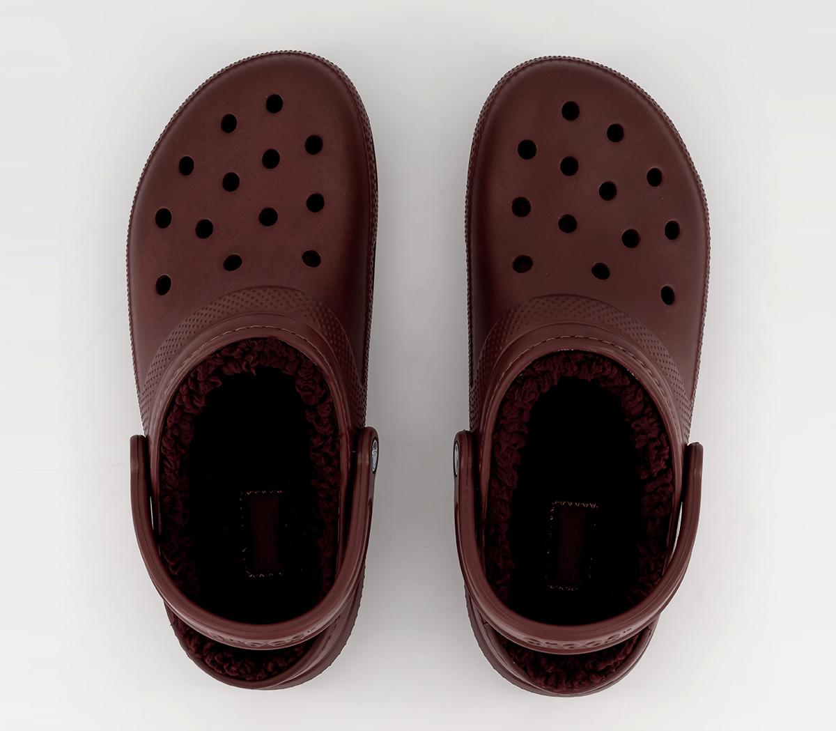 Crocs Classic Lined Clogs Garnet - Men's Casual Shoes