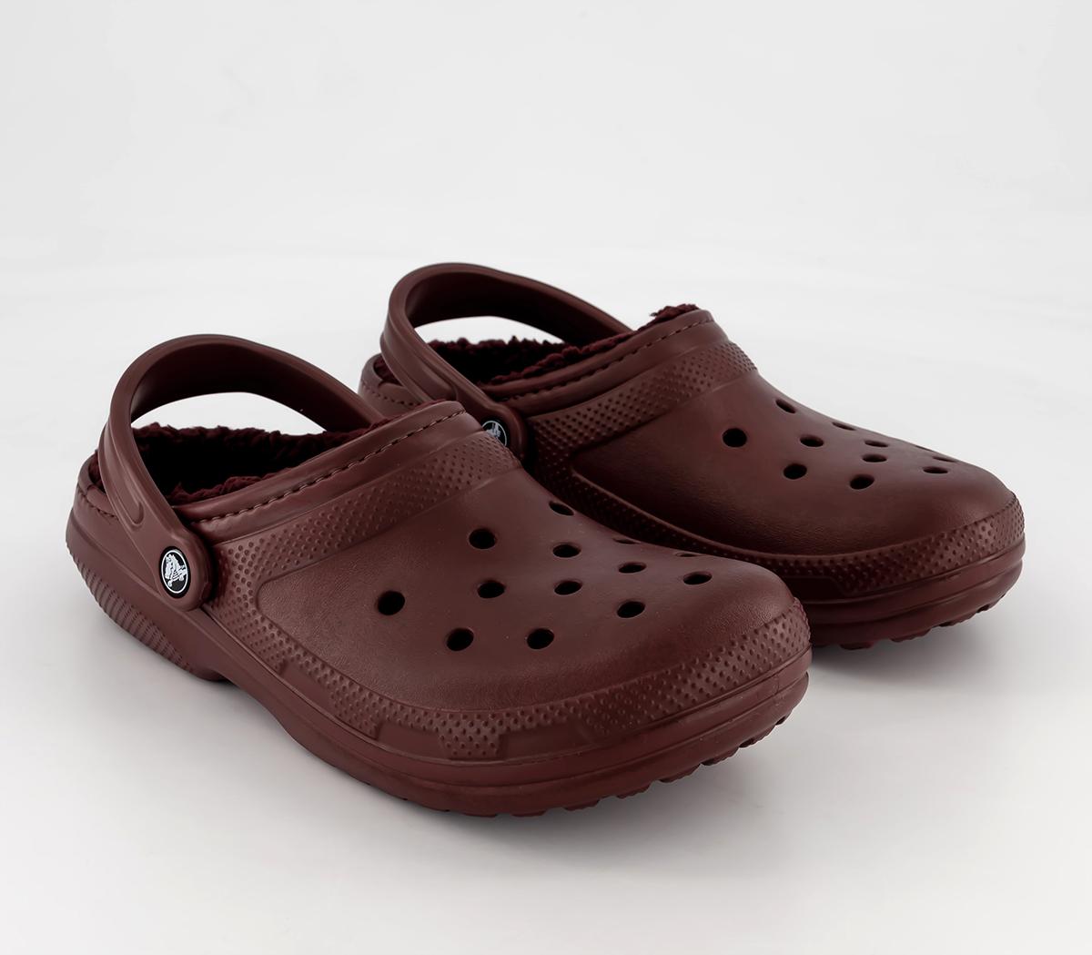 Crocs Classic Lined Clogs Garnet - Men's Casual Shoes