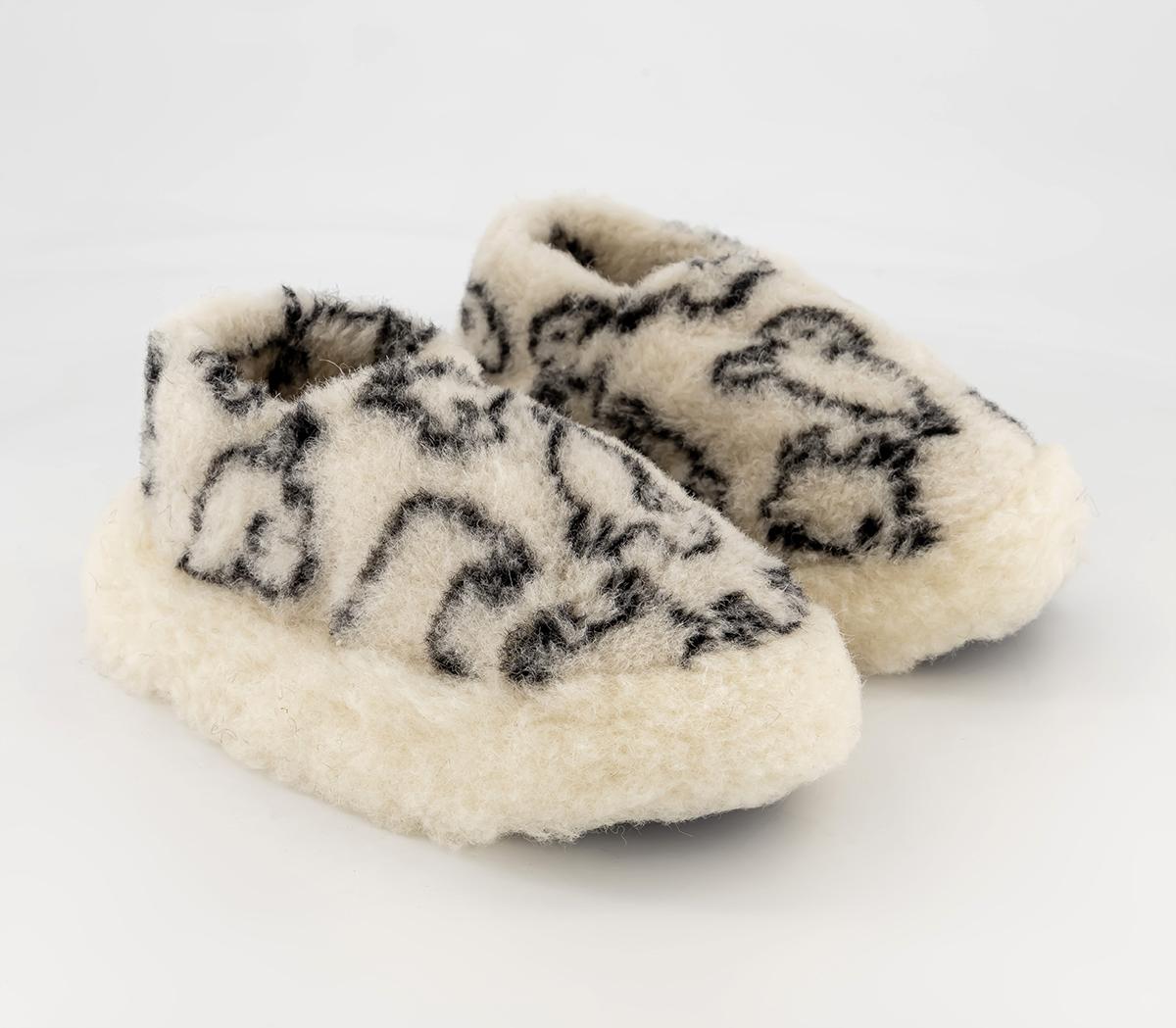 Yoko Wool Yoko Wool Slippers Sheep Print - Flat Shoes for Women