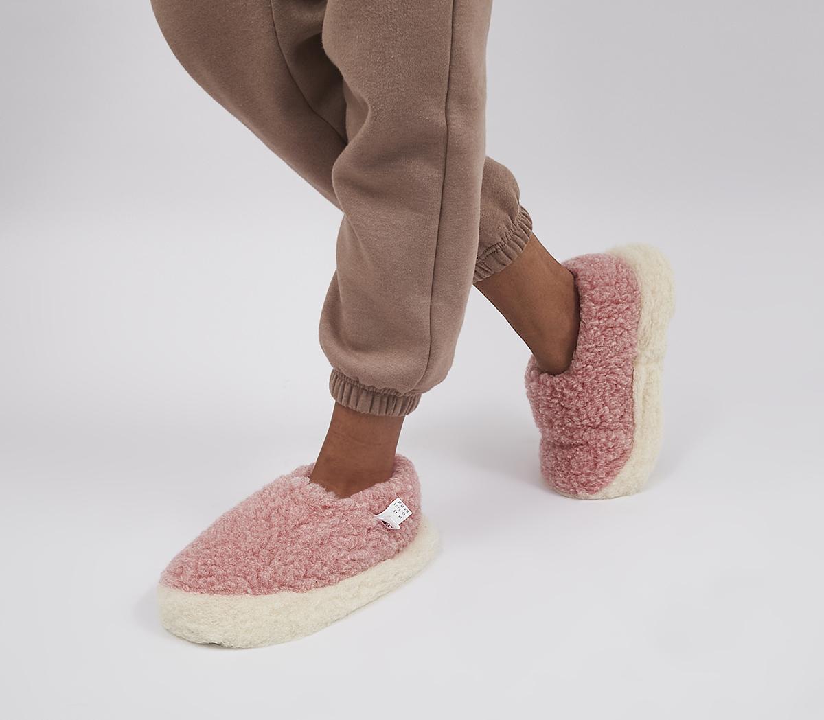 Yoko Wool Yoko Wool Slippers Light Pink - Flat Shoes for Women