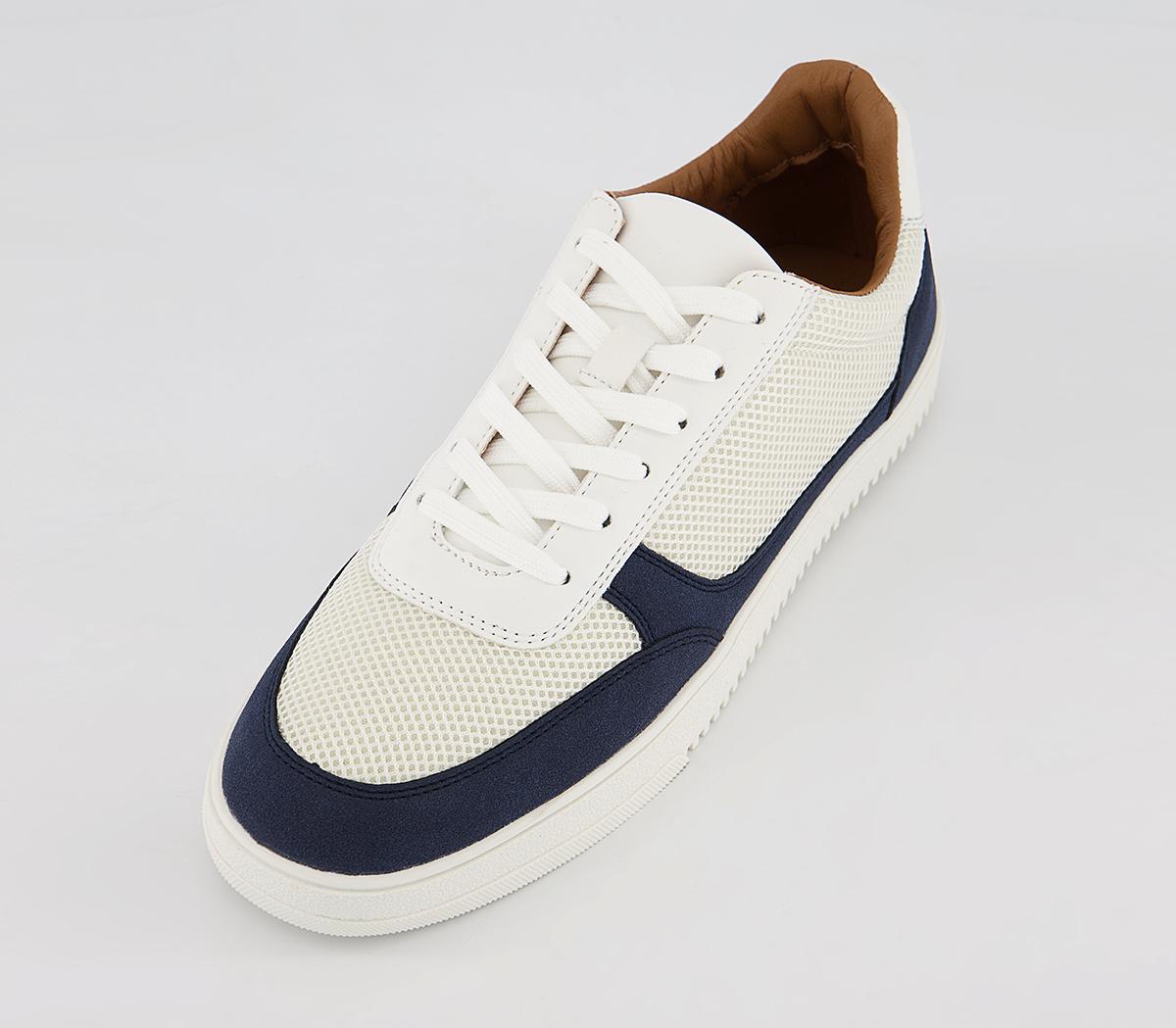 OFFICE Conor Mesh Sports Sneakers White Navy - Men's Casual Shoes