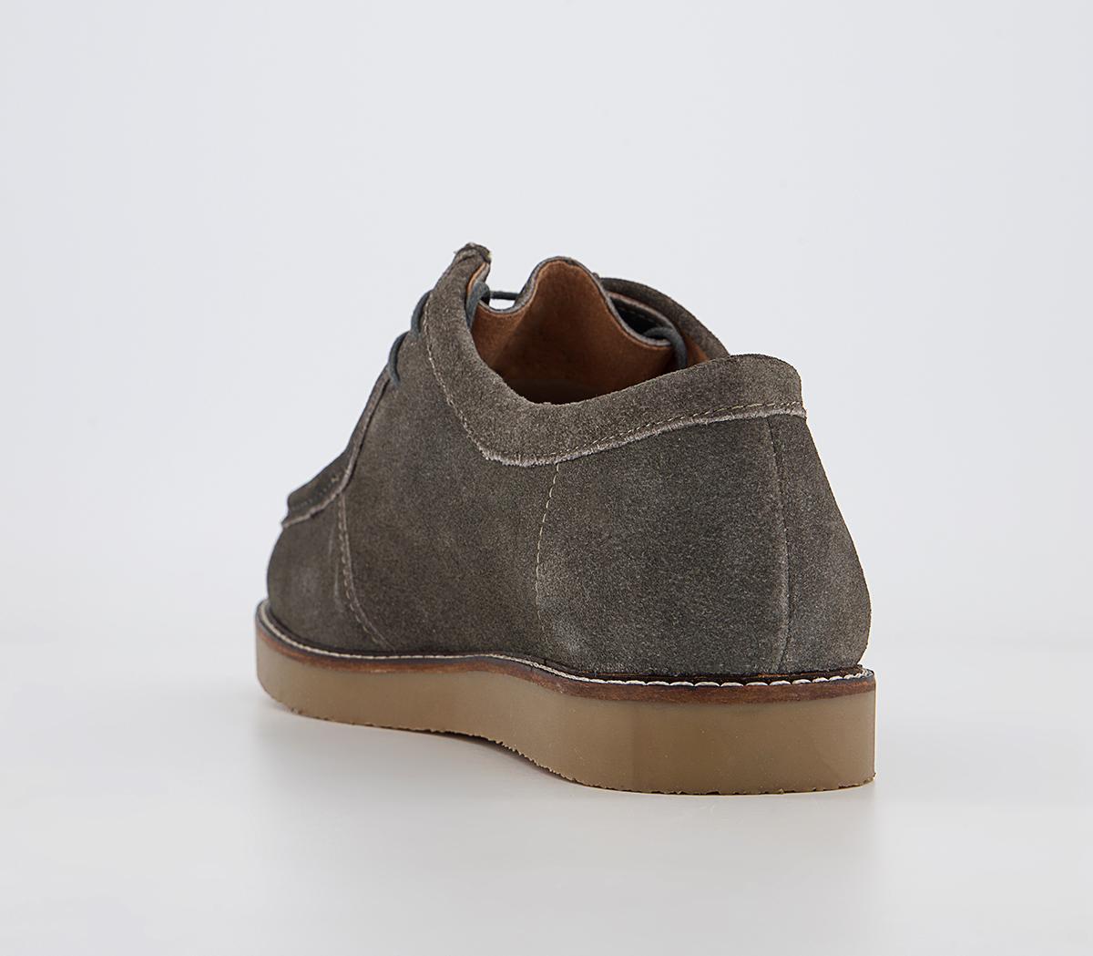 OFFICE Coleman Apron Front Wedge Derby Shoes Grey Suede - Men's Casual ...