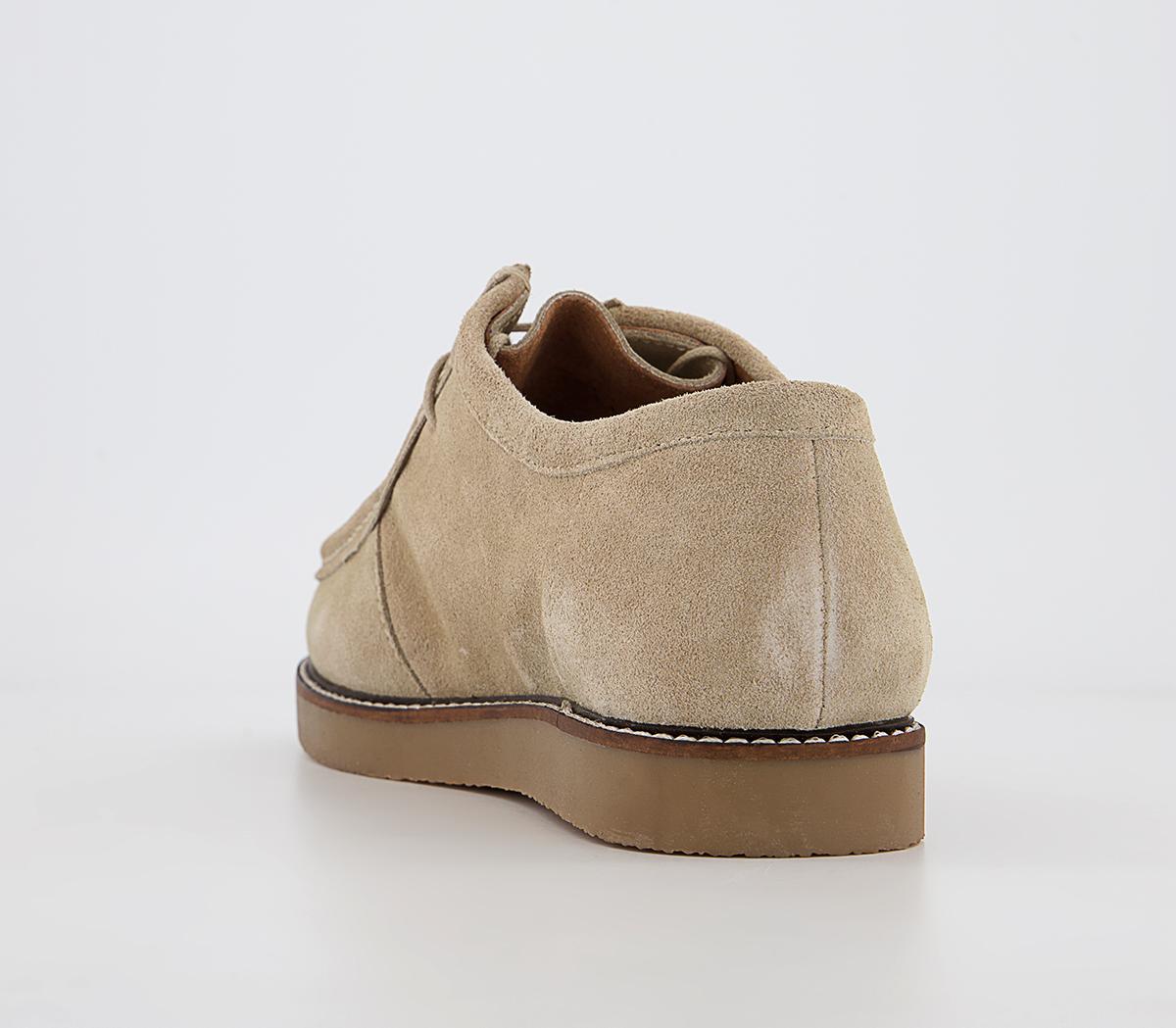 OFFICE Coleman Apron Front Wedge Derby Shoes Beige Suede - Men's Casual ...