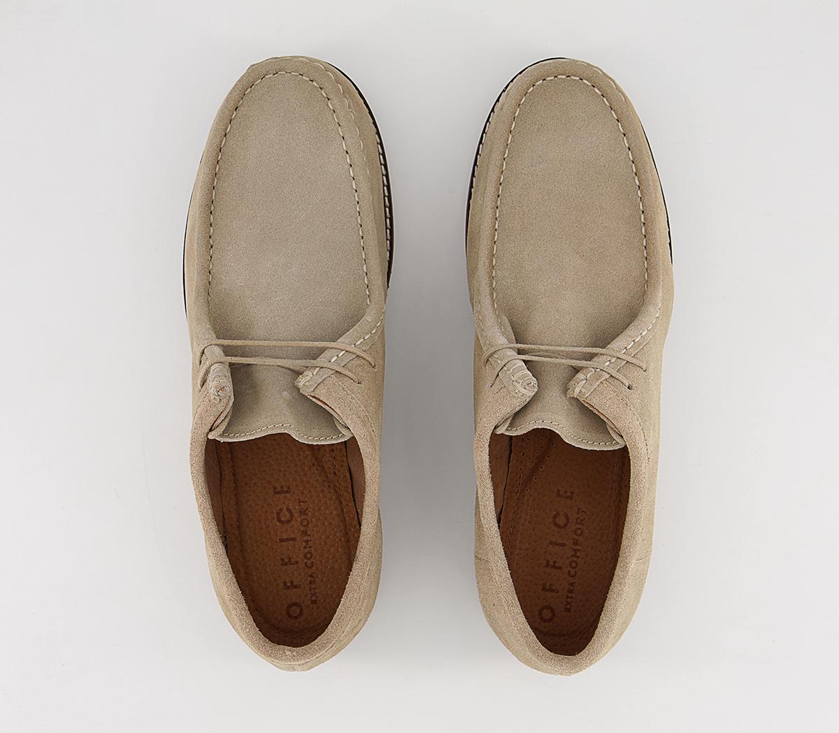 OFFICE Coleman Apron Front Wedge Derby Shoes Beige Suede - Men's Casual ...