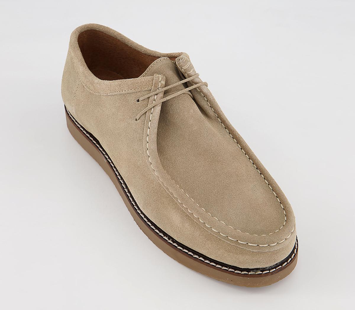 OFFICE Coleman Apron Front Wedge Derby Shoes Beige Suede - Men's Casual ...