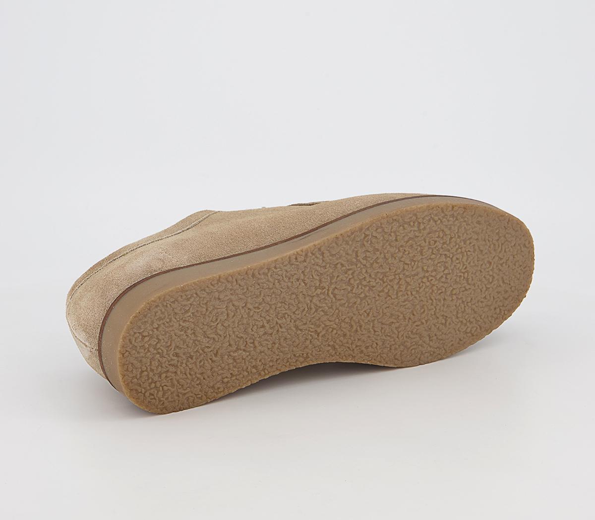 OFFICE Coleman Apron Front Wedge Derby Shoes Beige Suede - Men's Casual ...