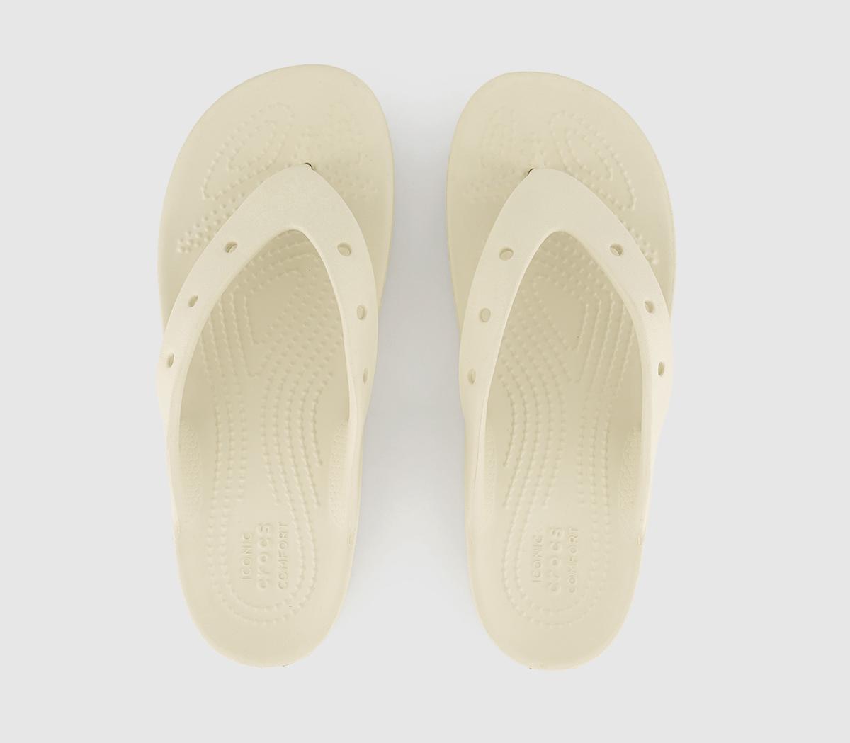 Crocs Classic Platform Flip Flops Bone - Women’s Sandals