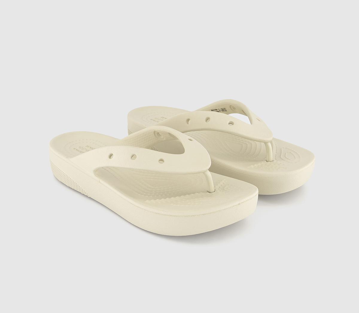Crocs Classic Platform Flip Flops Bone - Women’s Sandals