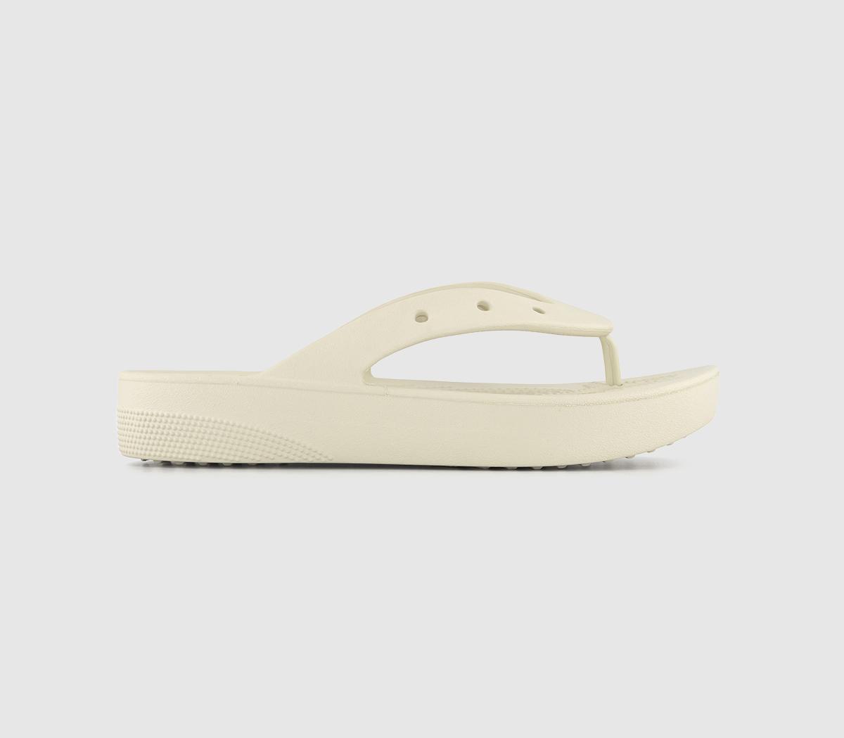 Crocs Classic Platform Flip Flops Bone - Women’s Sandals