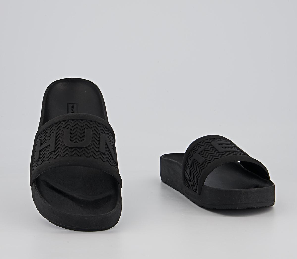 Hunter Bloom Algae Foam Sliders Black - Men’s Sandals