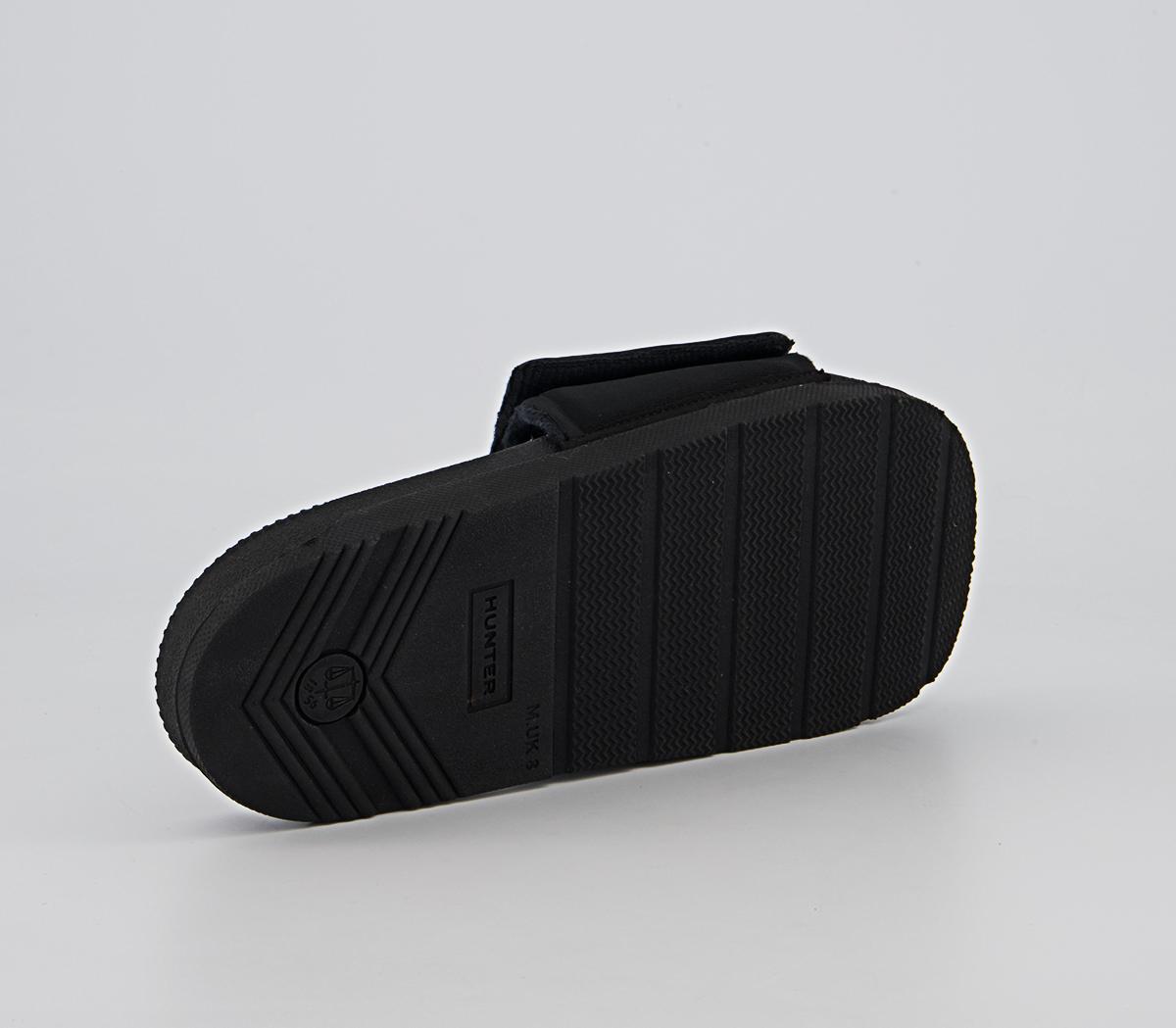 Hunter Original Adjustable Sliders Black - Men’s Sandals