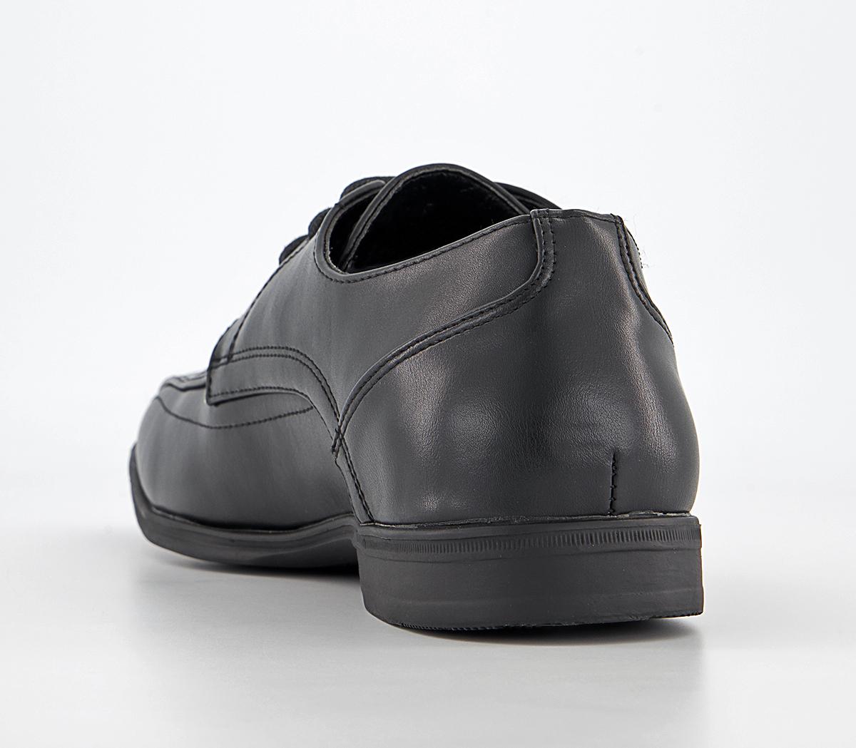 OFFICE Molton Tramline Derby Shoes Black - Men’s Smart Shoes