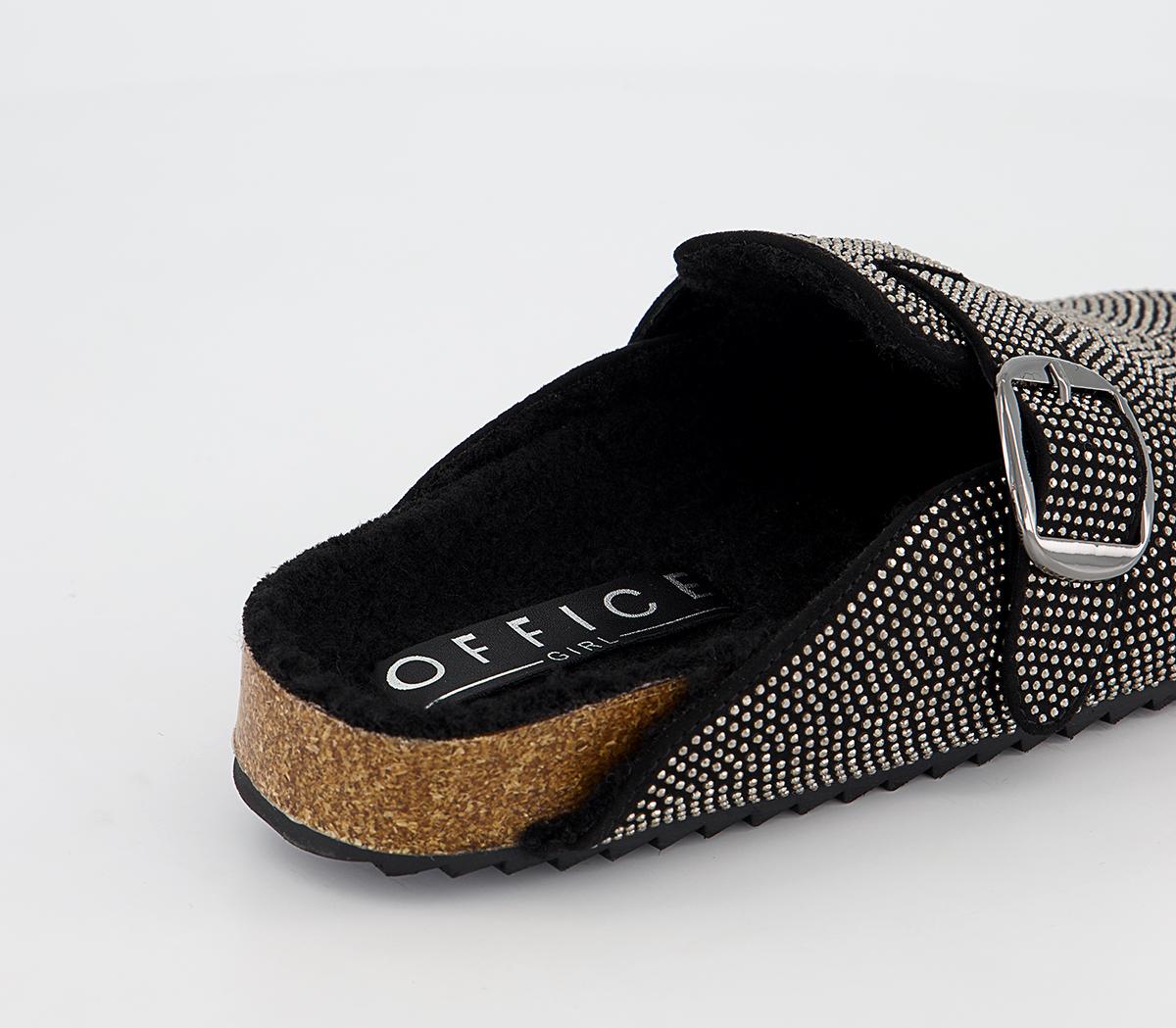 OFFICE Flutter Embellished Clogs Black Embellished - Women's Clogs