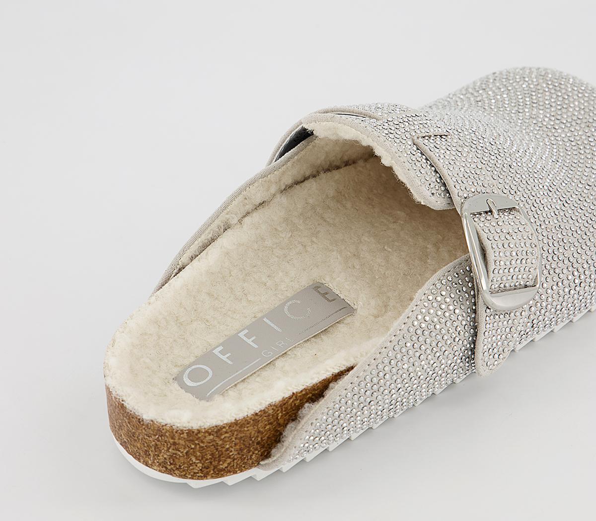 OFFICE Flutter Embellished Clogs Grey Embellished - Women's Clogs