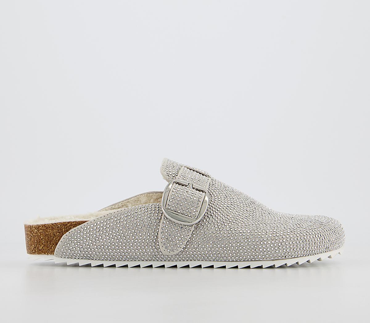 OFFICE Flutter Embellished Clogs Grey Embellished - Women's Clogs