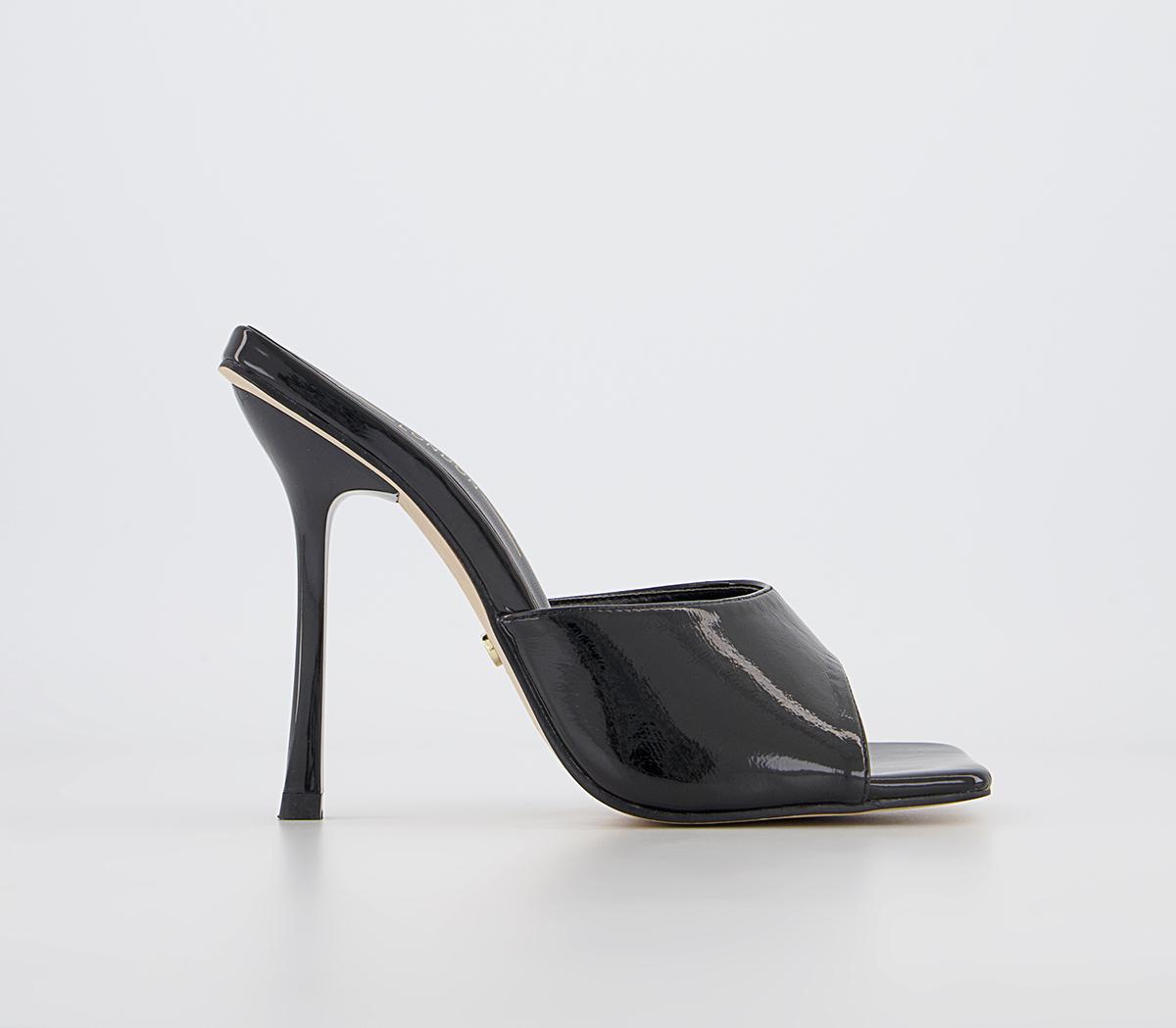 OFFICE Heidi Square Toe Mules Black - Heels
