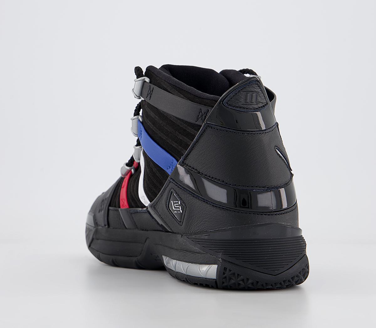 Nike Zoom Lebron III Trainers Black Metallic Silver University Red ...