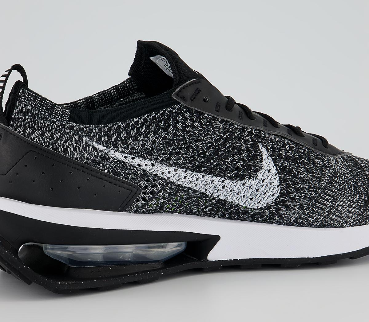 Nike Air Max Flyknit Racer Trainers Black White - Nike Air Max