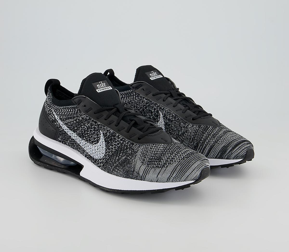 Nike Air Max Flyknit Racer Trainers Black White - Nike Air Max