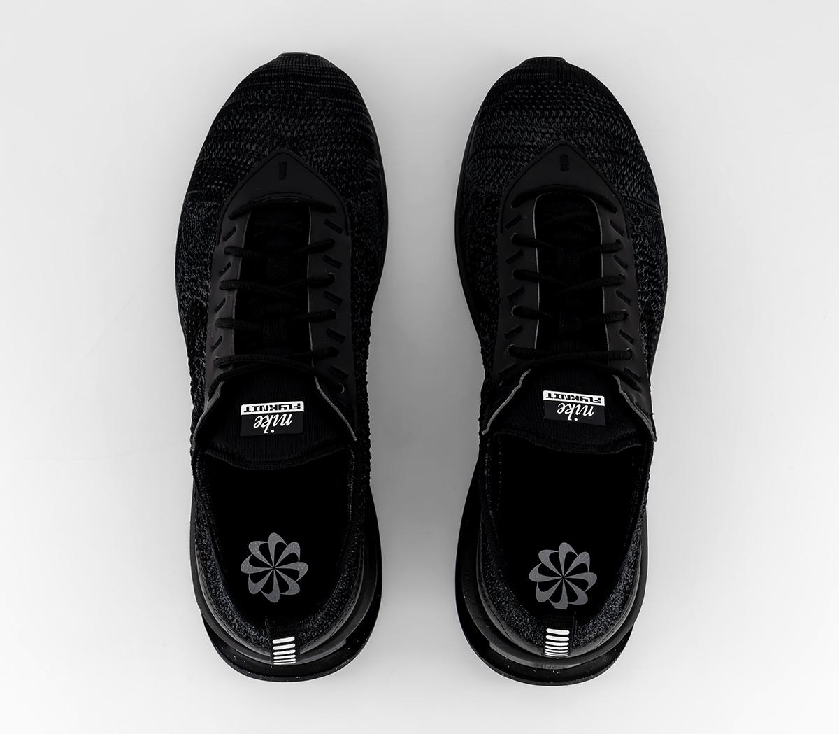 Nike Air Max Flyknit Racer Trainers Black Black Anthracite Black - Men ...