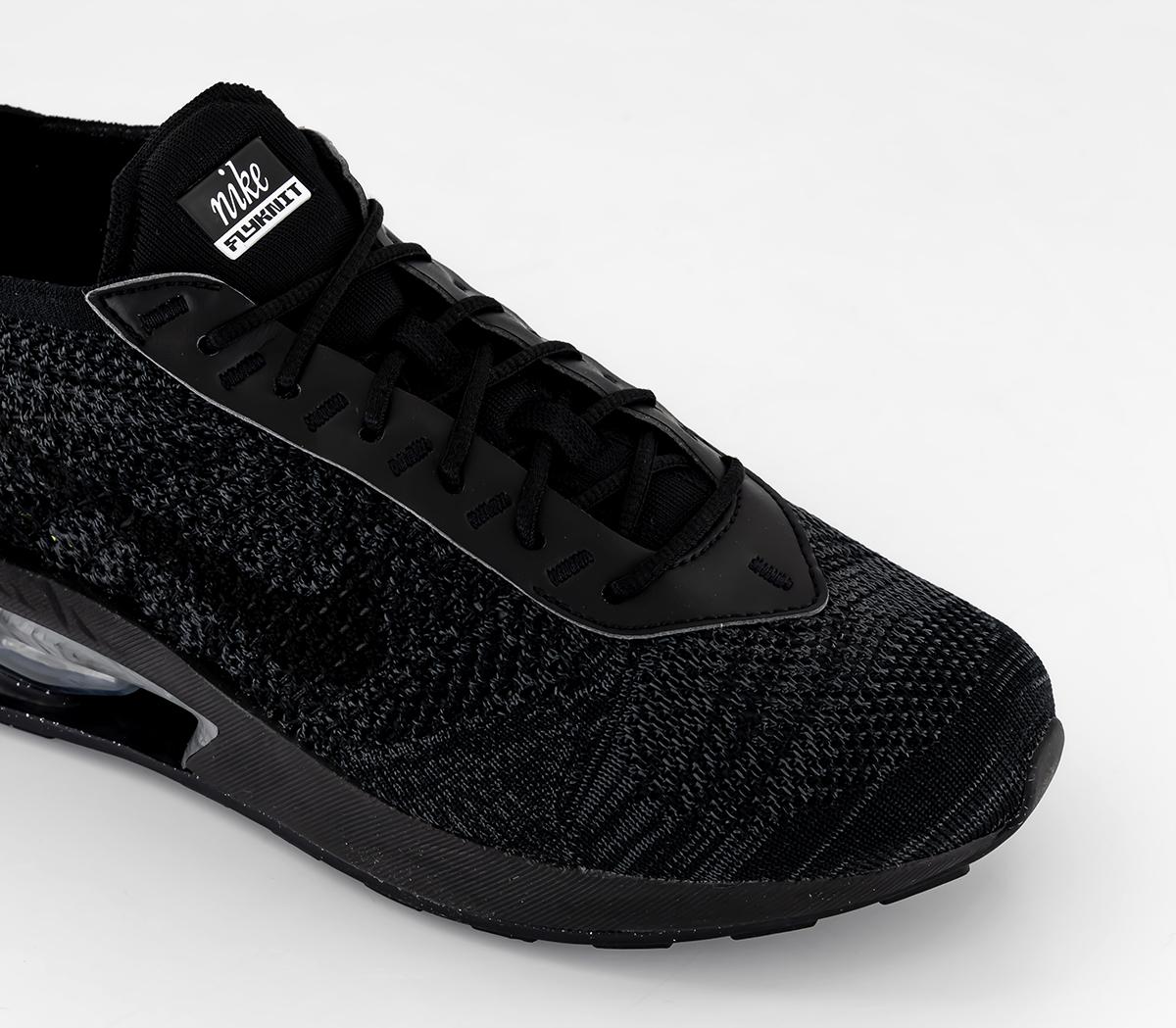 Nike Air Max Flyknit Racer Trainers Black Black Anthracite Black - Men ...